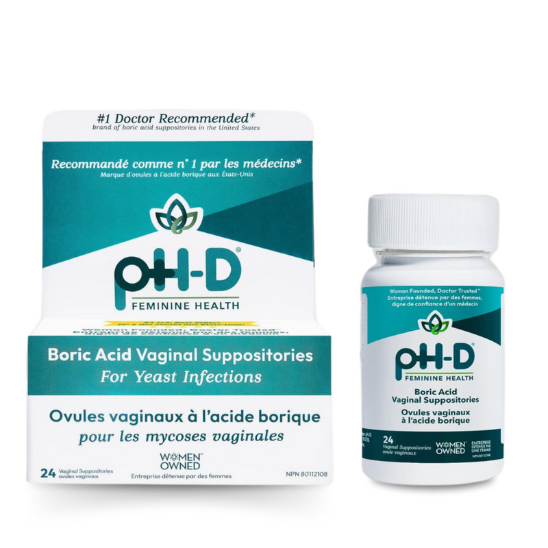 Ph D Boric Acid Vaginal Suppositories Ph D Feminine Health Canada